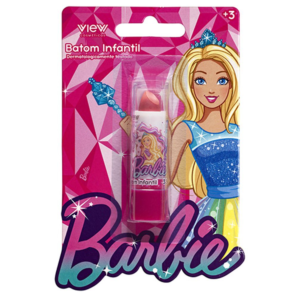 Batom Infantil Barbie - Rosa Claro VIEW - Ciatoy