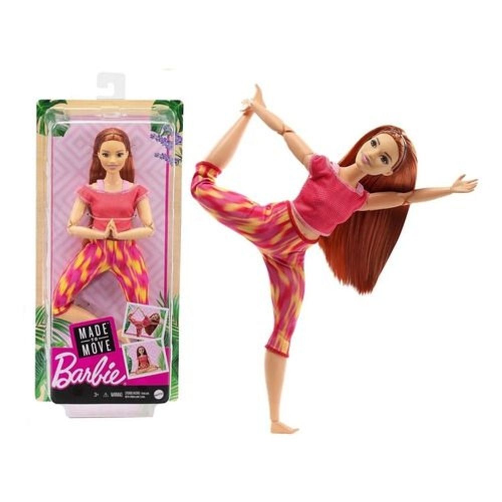Boneca Barbie Articulada Feita Para Mexer - Ruiva - FTG80 MATTEL - Ciatoy