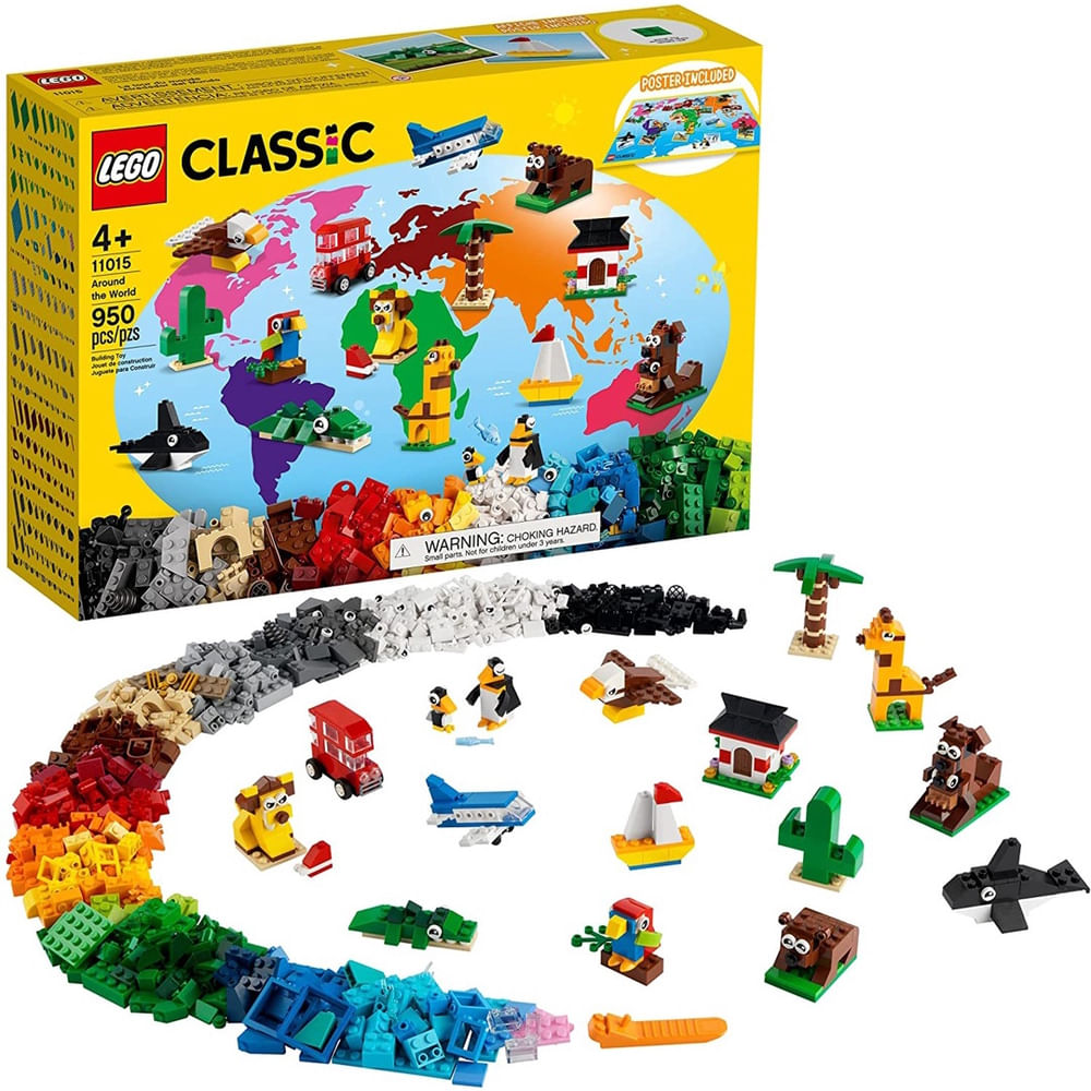 Blocos de montar - Lego classic - Ao redor do mundo LEGO DO BRASIL - Ciatoy